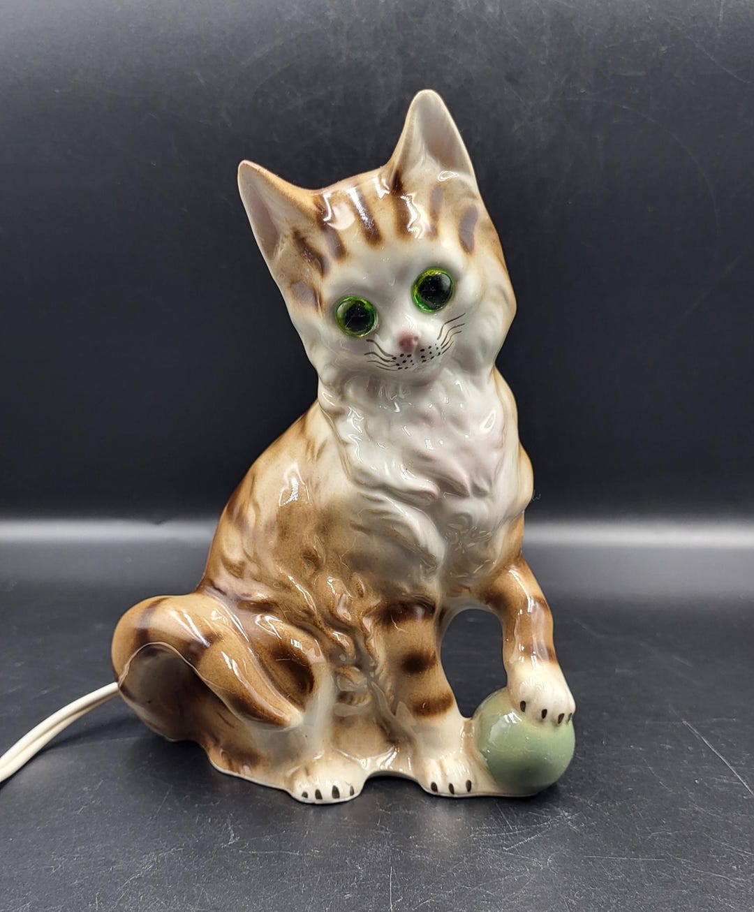 Kitten Lamp. Vintage Porcelain Lamp Made in Western Germany by WAGNER ...