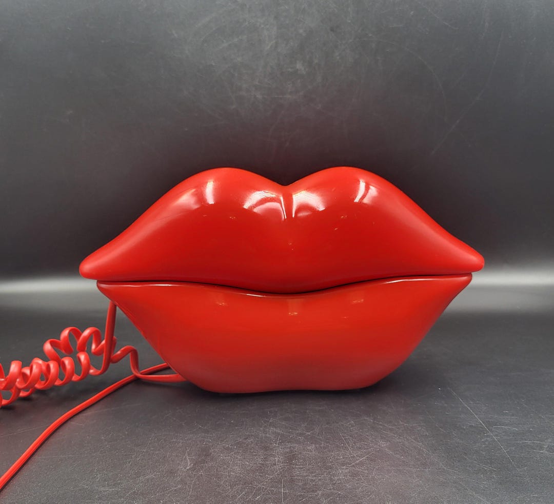 Amazing RED LIPS Telephone. Landline Push Button Phone From the 1980s ...