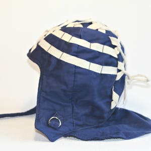 Vintage Warm Hat Worn Under a Safety Helmet. Pillow Cap. Soft Safety ...