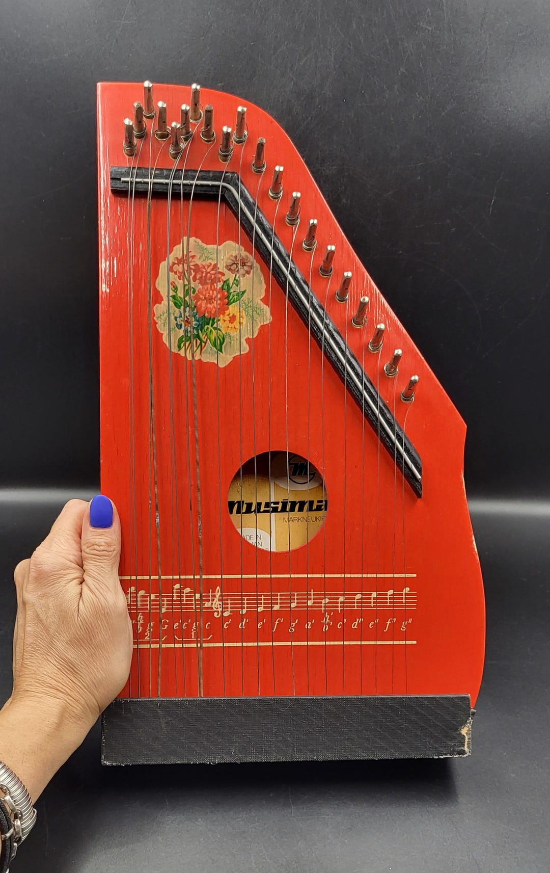Vintage MUSIMA 20 String Harp Made in Eastern Germany. Zither. Gusli ...