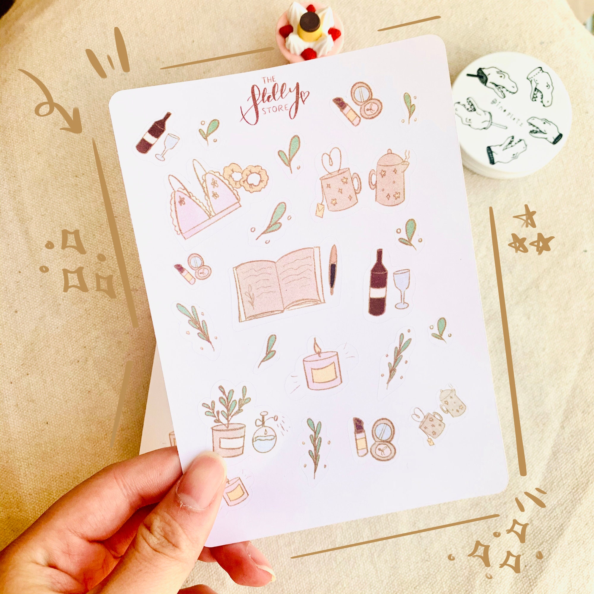 Self Comfort Sticker Sheets Comfortable Things Soft Vibes | Etsy