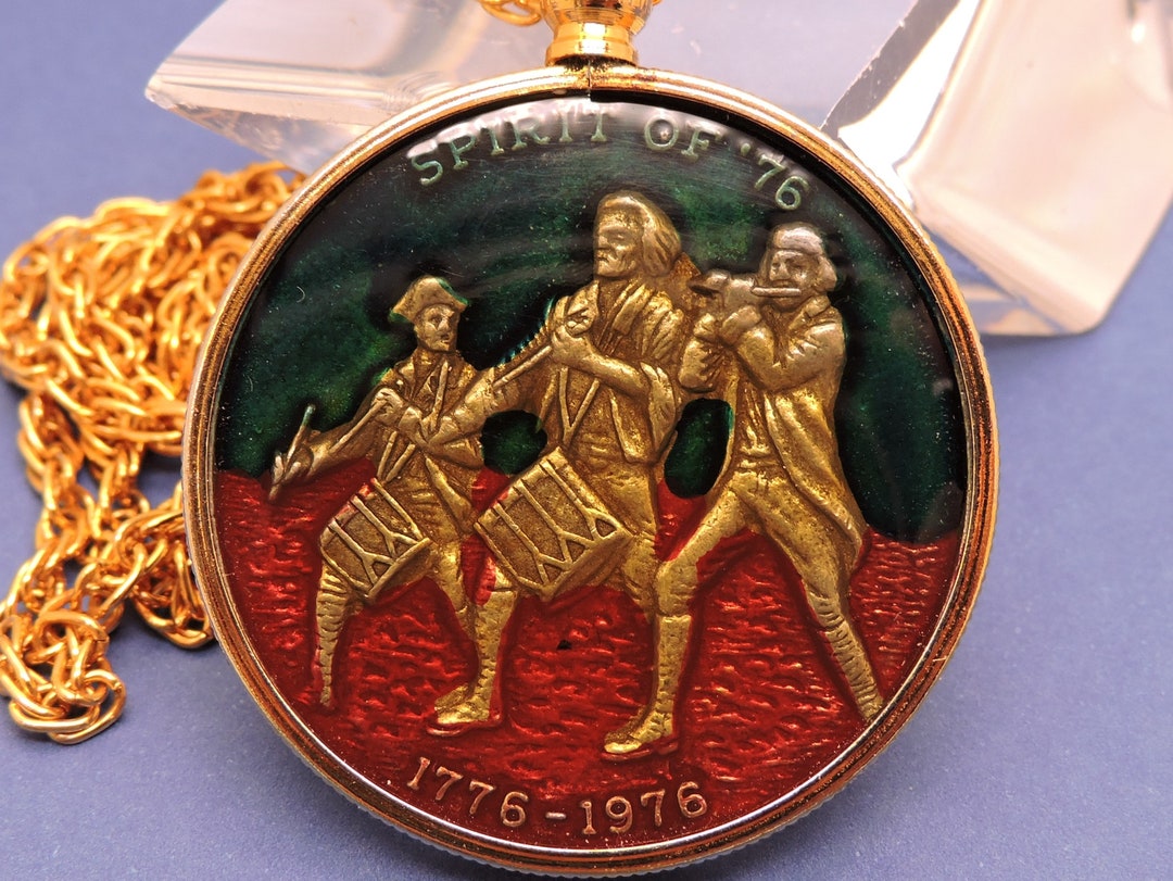 Bicentennial Spirit of 1776 Pendant Necklace - Etsy