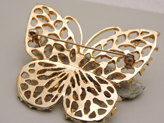 Large Butterfly Rhinestone Pin,Costume Jewelry - Gem