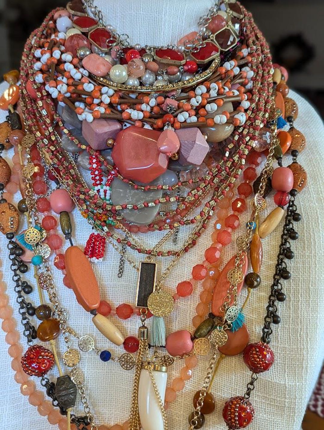 Jewelry Lot,necklace Lot,costume Jewelry Lot,beaded Necklaces,craft ...