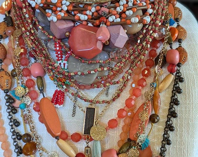Jewelry Lot,necklace Lot,costume Jewelry Lot,beaded Necklaces,craft ...