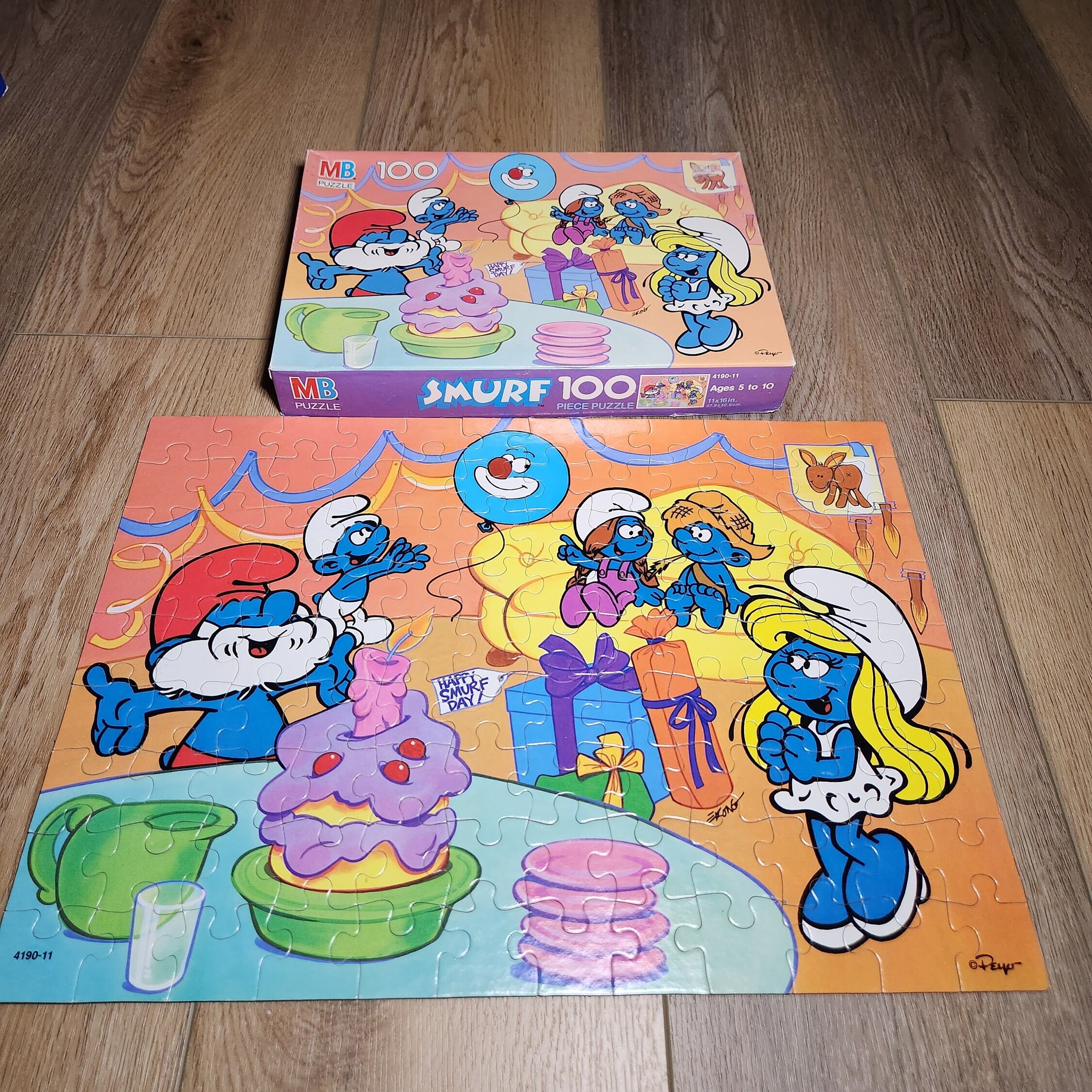 Vintage Smurfs 100-piece Jigsaw Puzzle - Etsy