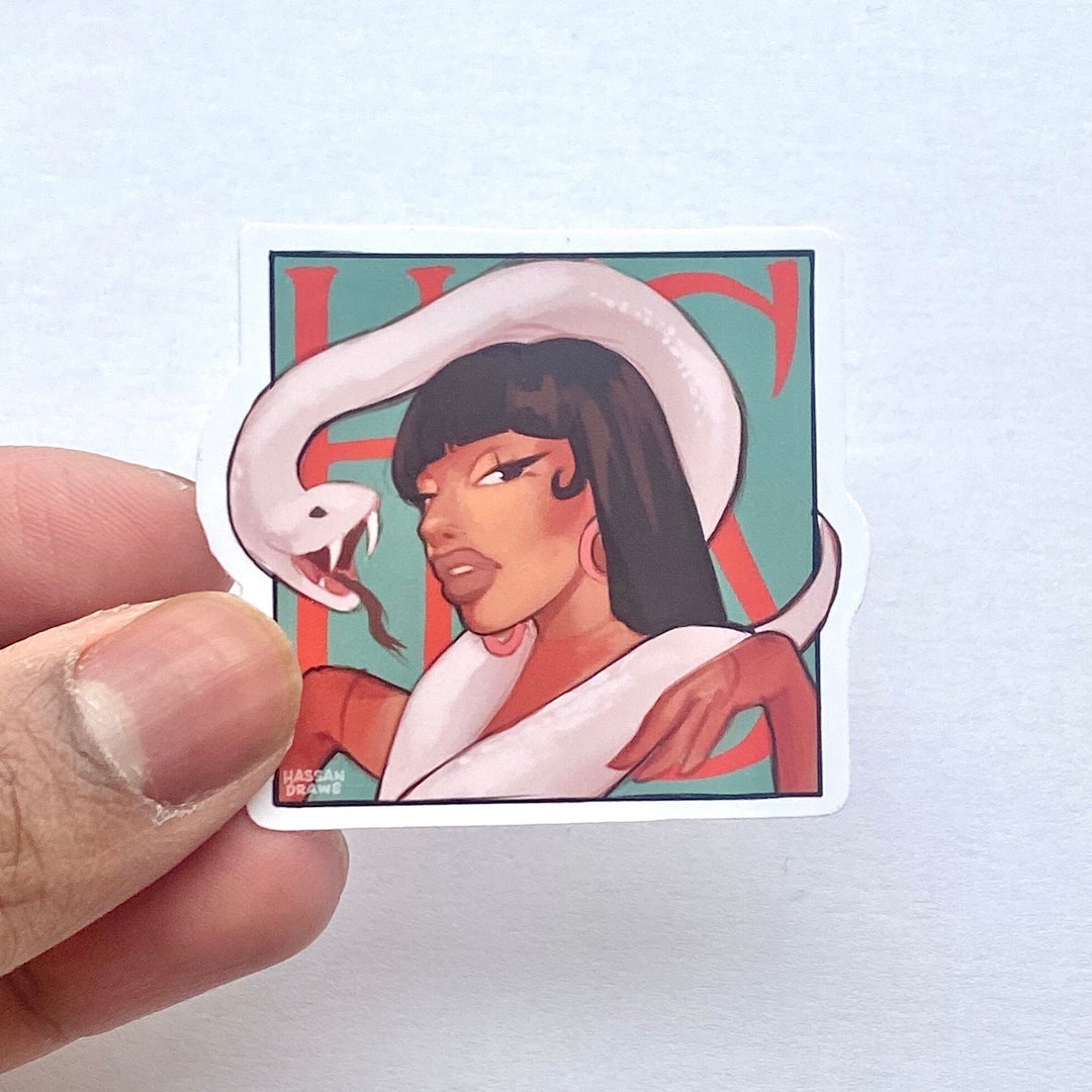 Megan Thee Stallion inspiró la portada del álbum Hiss Pegatina Fanart ...