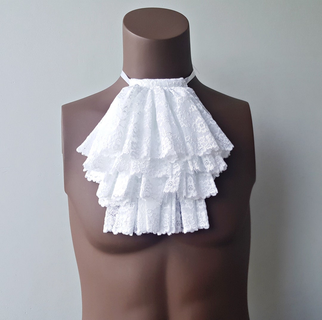 White Lace Jabot, Vampire Cosplay, Pirate Cosplay, Steampunk Wedding ...