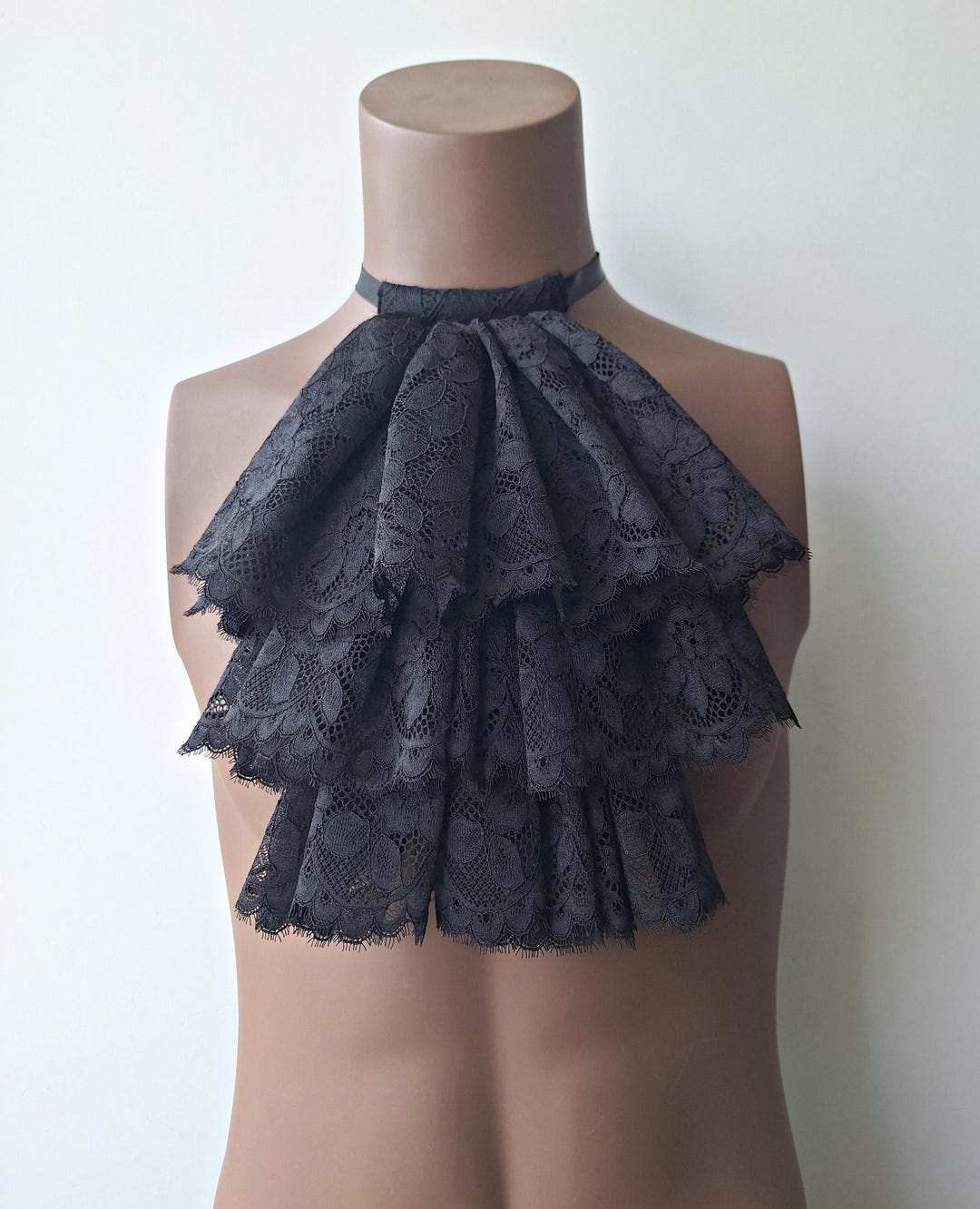 Black Lace Jabot, Vampire Cosplay, Pirate Cosplay, Steampunk Wedding ...