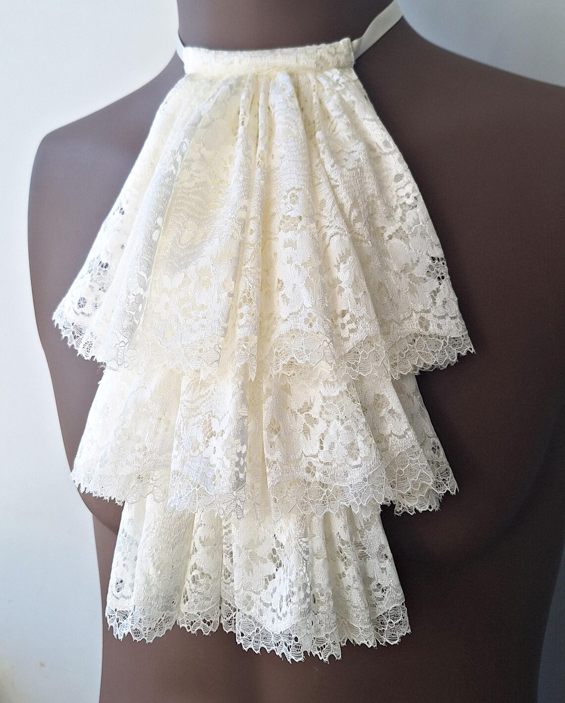 Ivory Lace Jabot, Vampire Cosplay, Pirate Cosplay, Steampunk Wedding ...