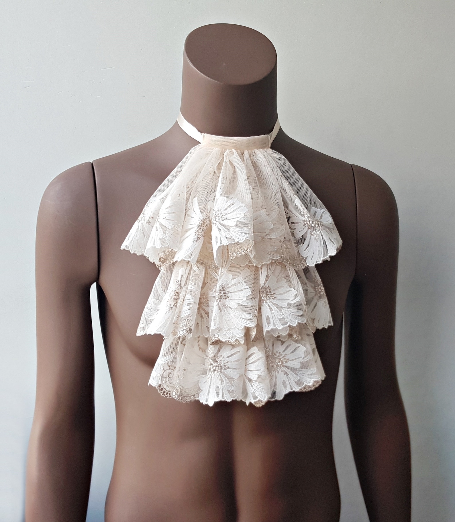 Cream Lace Jabot, Vampire Cosplay, Pirate Cosplay, Steampunk Wedding ...