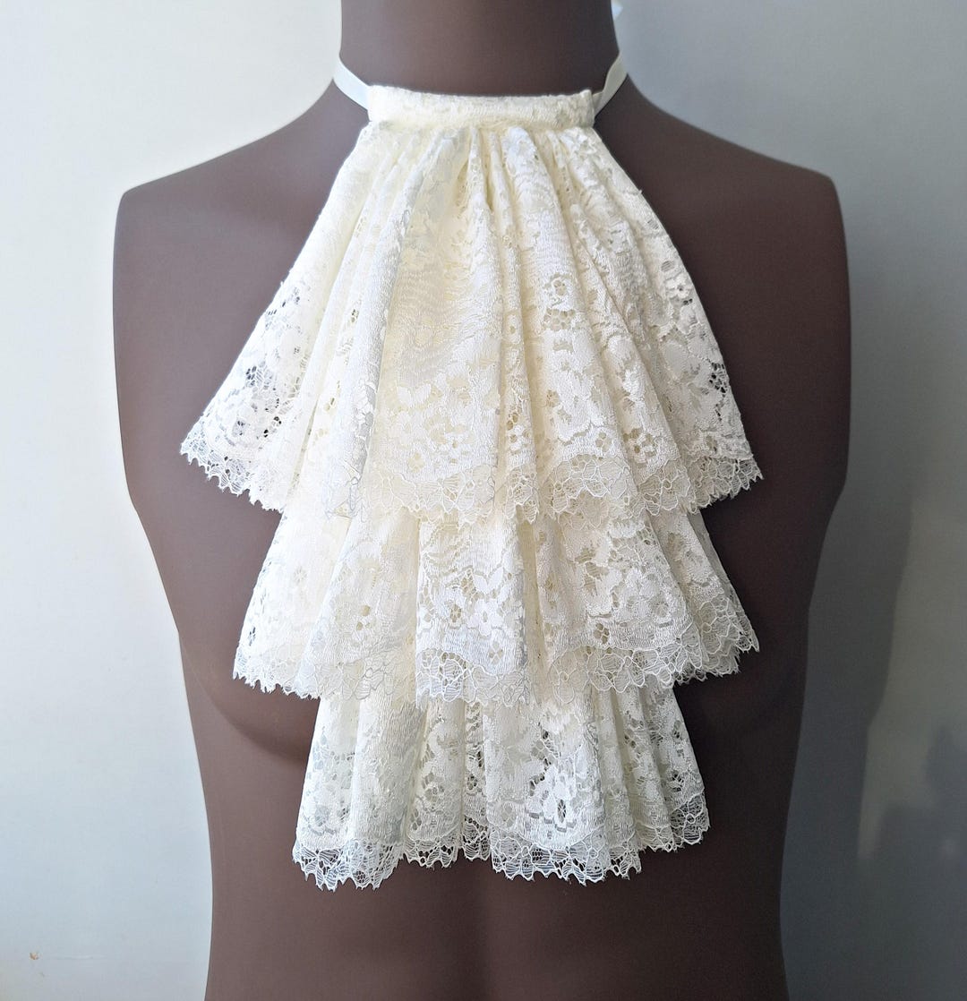 Ivory Lace Jabot, Vampire Cosplay, Pirate Cosplay, Steampunk Wedding ...