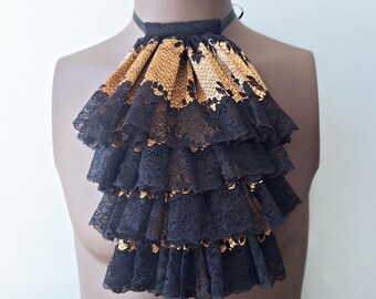 White Lace Jabot, Vampire Cosplay, Pirate Cosplay, Steampunk Wedding ...