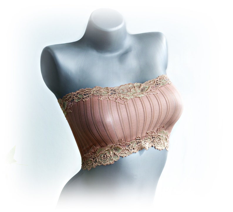 Old Rose Lace Tube Top Strapless Bras B1231 - Etsy