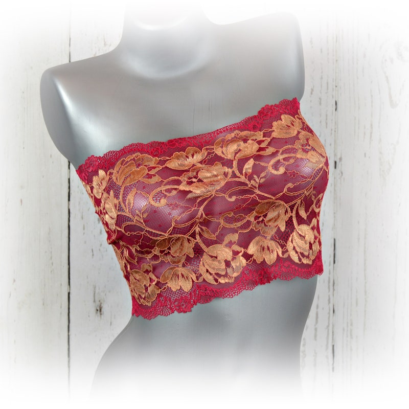 Red Strapless Tops - Etsy