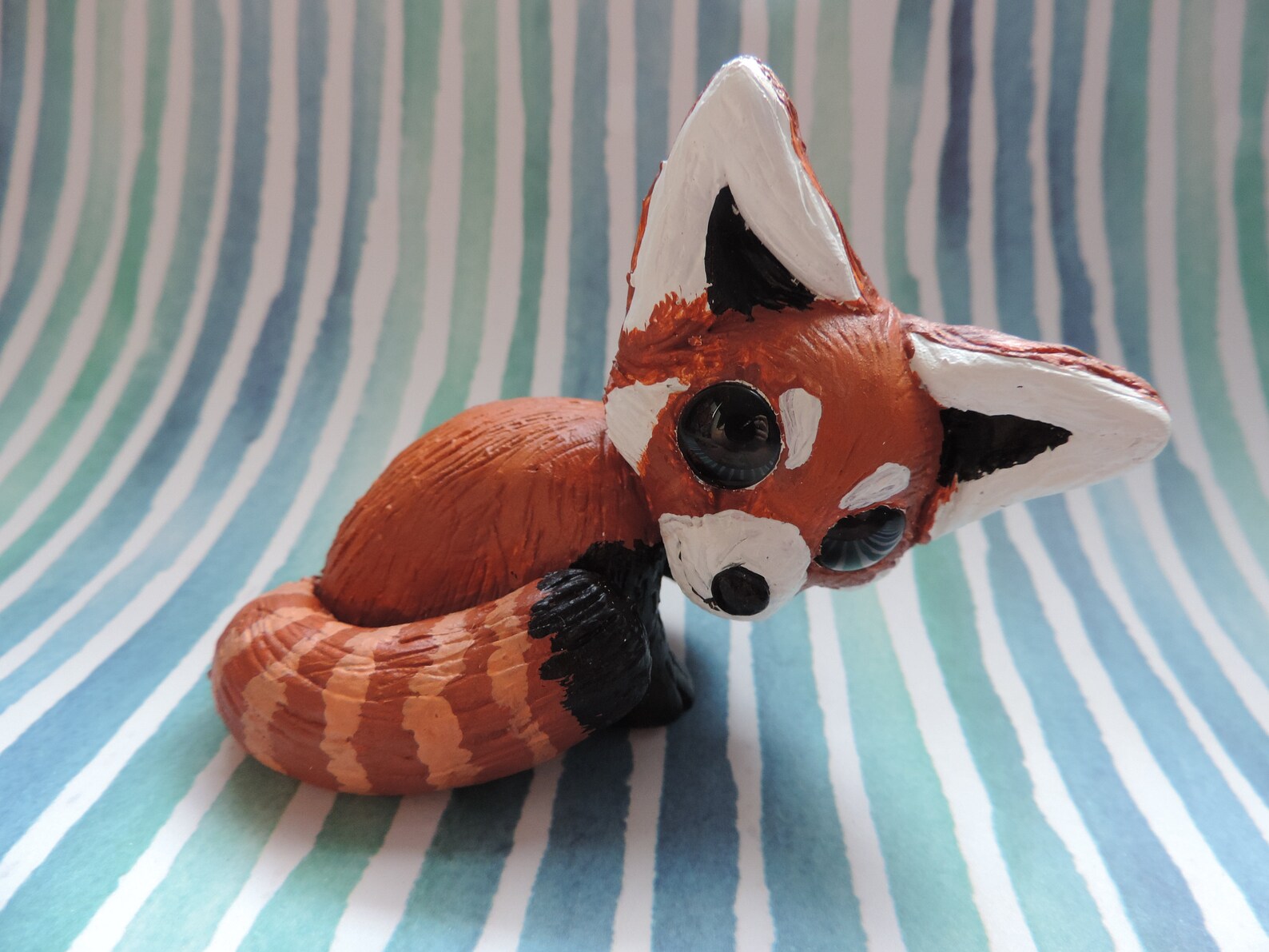 Polymer Clay Red Panda Figurine - Etsy