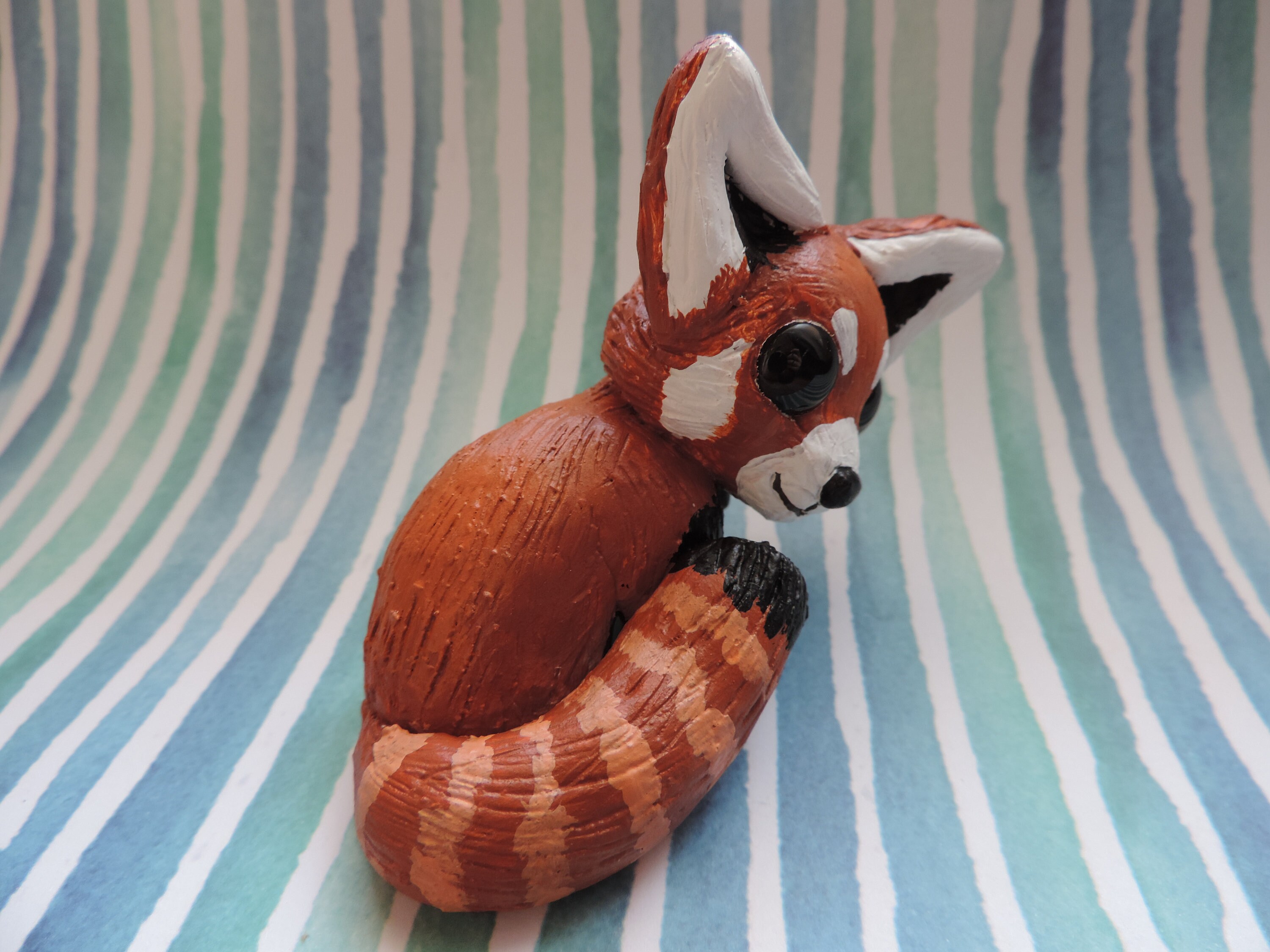 Polymer Clay Red Panda Figurine - Etsy