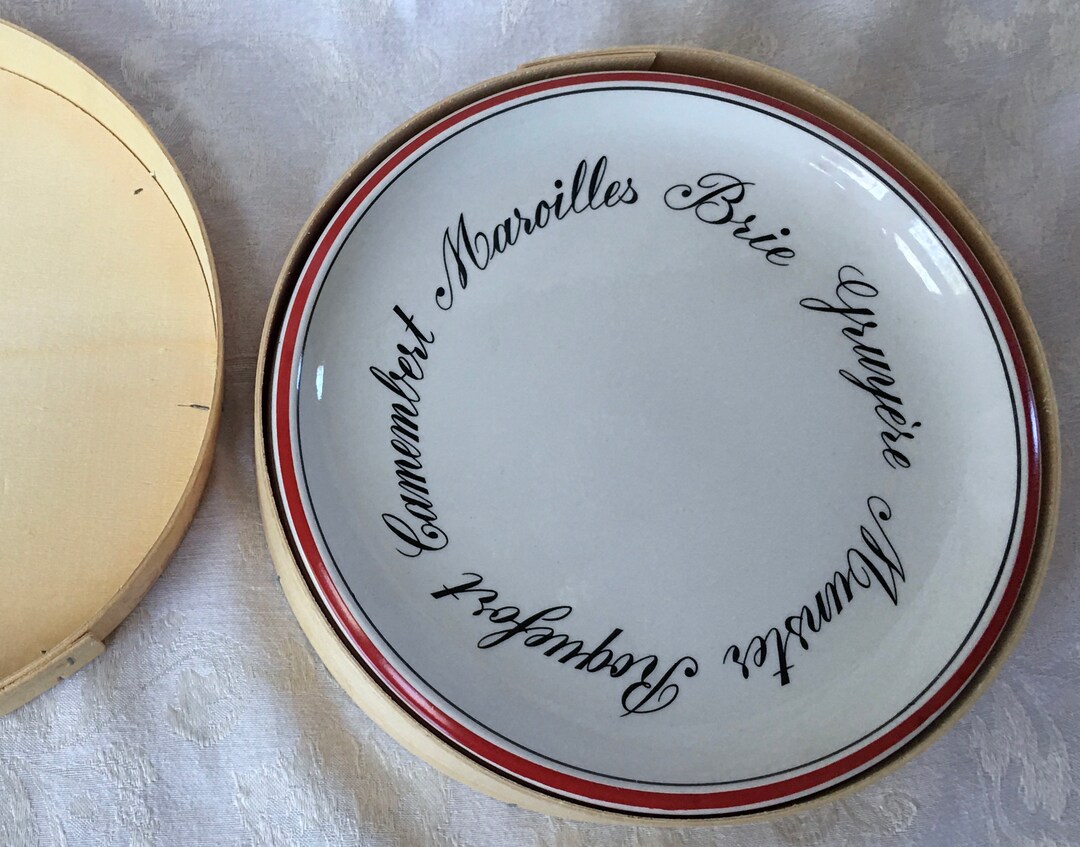 Vintage Boch Belgium Fromages Cheese Plates Set of Six in Original Box ...