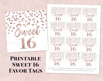 Sweet 16 printables | Etsy