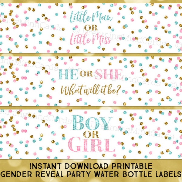 Gender Reveal Party Labels - Etsy