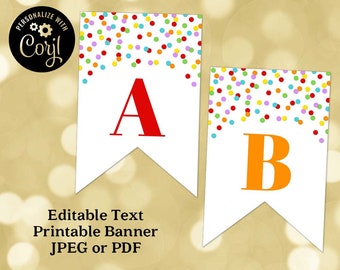 Editable BANNER TEMPLATE Bunting Display Banners Printable - Etsy