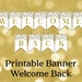 Printable Welcome Back Banner Black Gold Confetti Bunting Instant ...