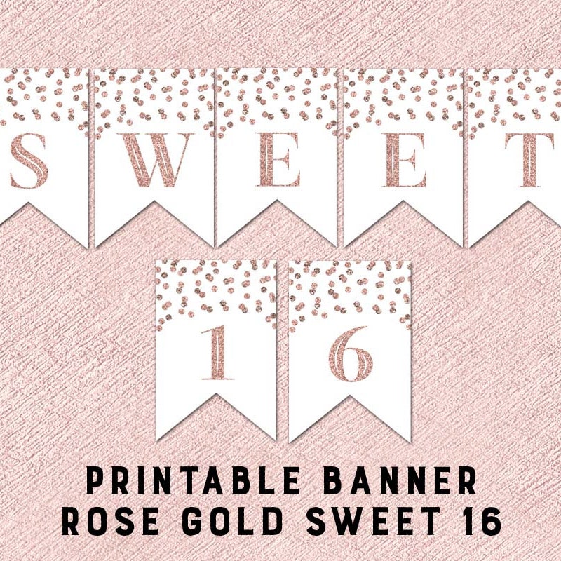 Sweet 16 Banner - Etsy