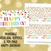 Printable Happy Birthday Treat Bag Toppers Rainbow Confetti Birthday ...