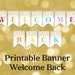 Printable Welcome Back Banner Rainbow Confetti Bunting Instant Digital ...