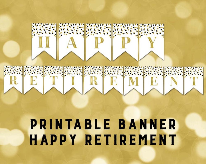 Happy Retirement Banner Printable Free Free Printable Templates