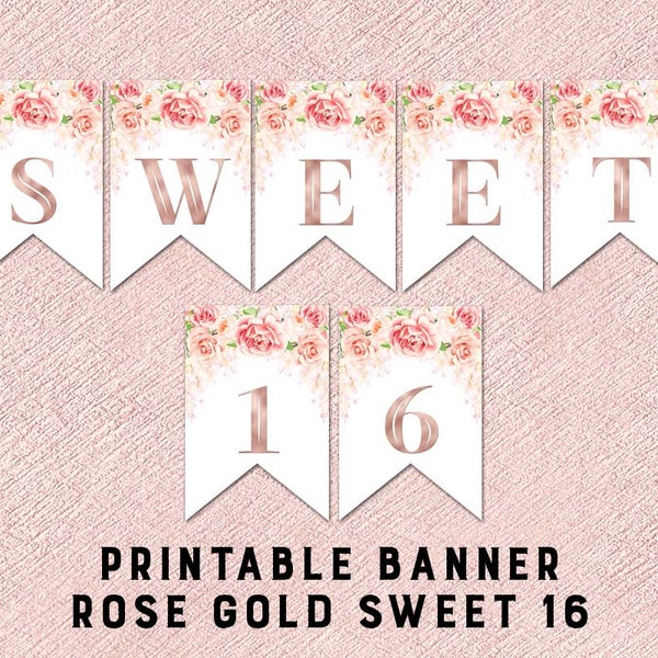 Sweet 16 Banner - Etsy