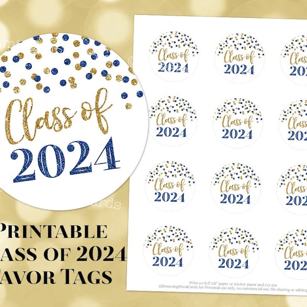 Blue Gold Graduation - Etsy
