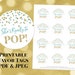Printable Happy Birthday Favor Tags Gold Glitter Confetti Birthday ...