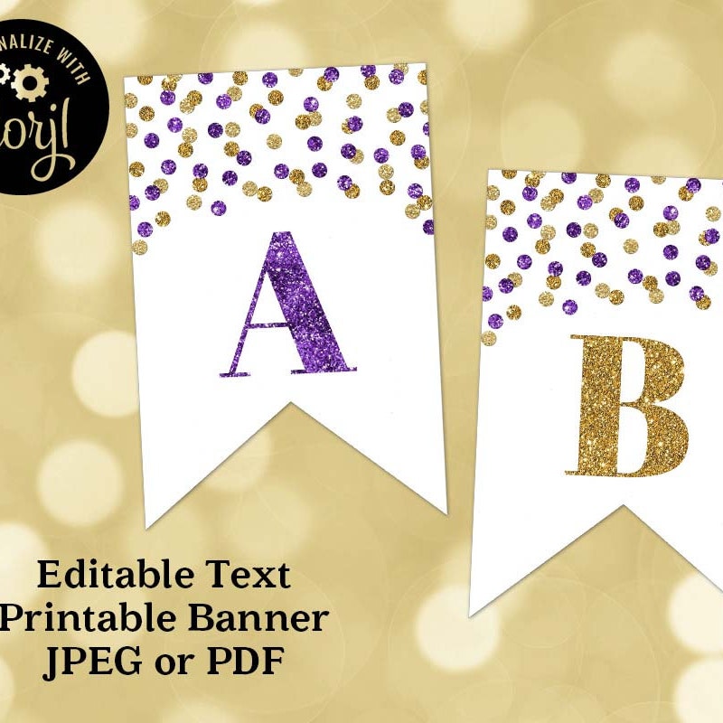 Purple Banner - Etsy