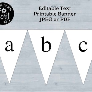 Printable Editable Text Banner Simple Modern Triangles Digital Download ...