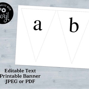 Printable Editable Text Banner Simple Modern Triangles Digital | Etsy