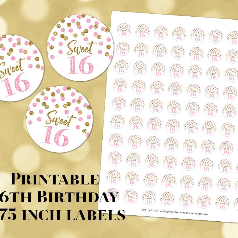 Sweet Sixteen Candy Stickers - Etsy
