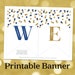 Printable Welcome Back Banner Blue Gold Confetti Bunting Instant ...