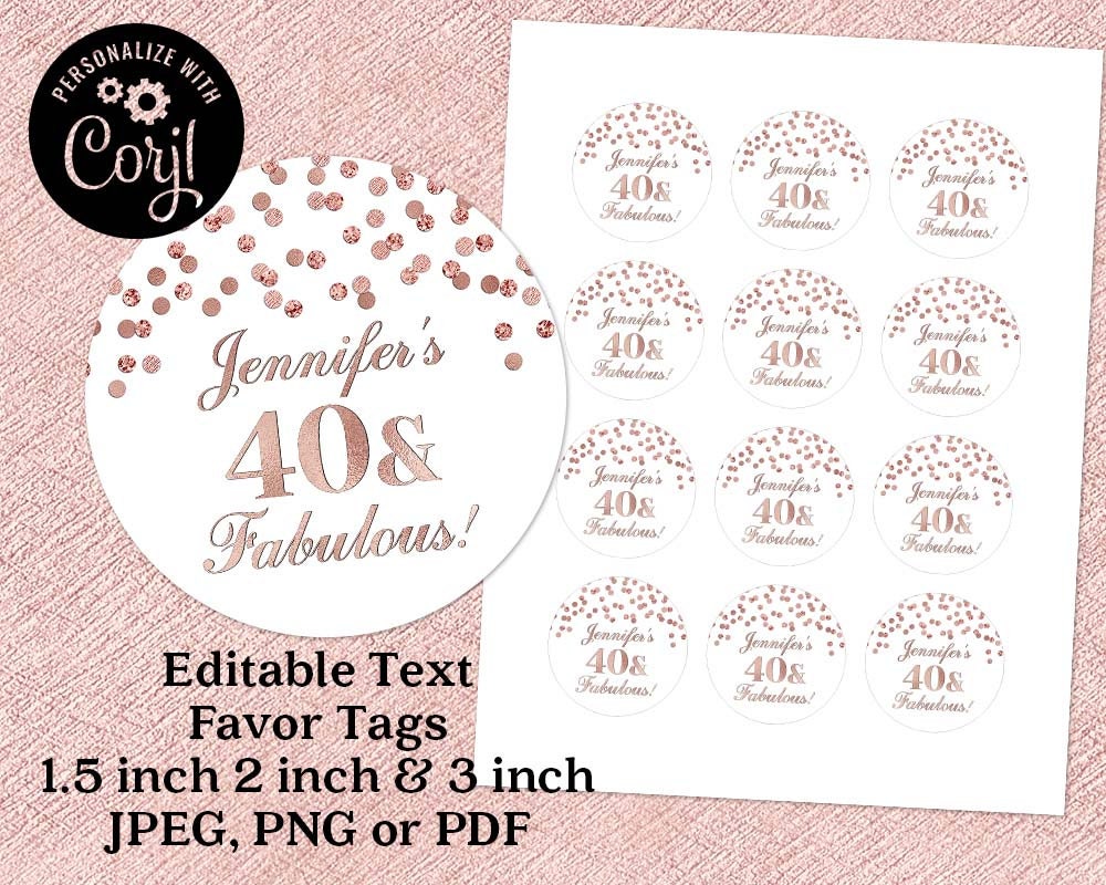 Round Birthday Stickers Editable - Etsy