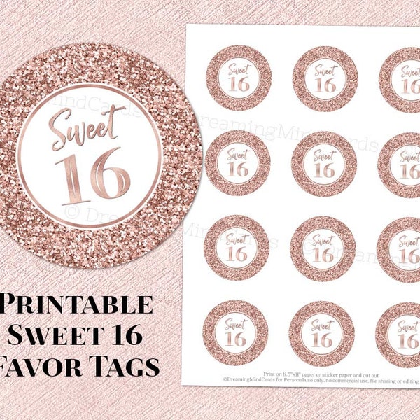 Sweet 16 Rose Gold - Etsy