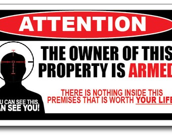 Owner Armed Decal - Etsy