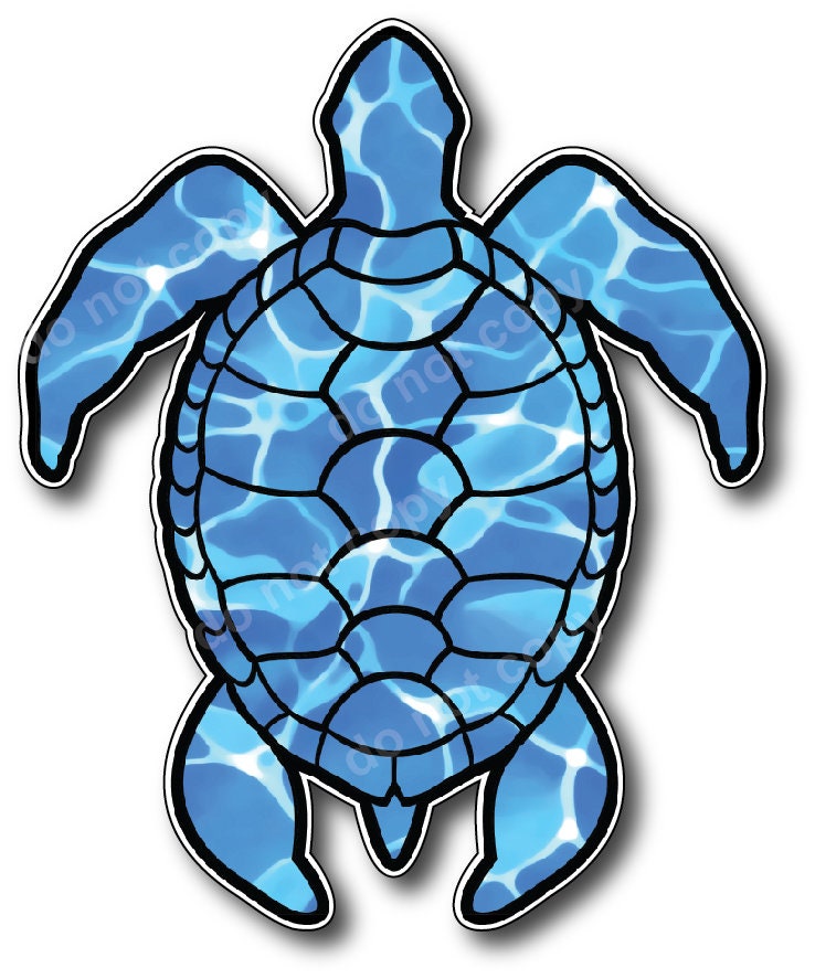 Sea Turtle Decal Sticker Vinyl 3M Car Truck Laptop Ocean Beach | Etsy