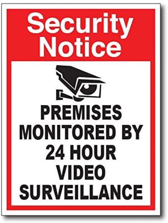 Paper & Party Supplies Bumper Stickers Red Security Sticker Decal Car ...