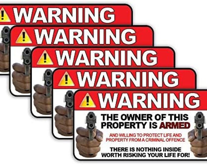 7 Pack Combination Pack of 24 Hour Monitoring This Vehicle Protected by ...