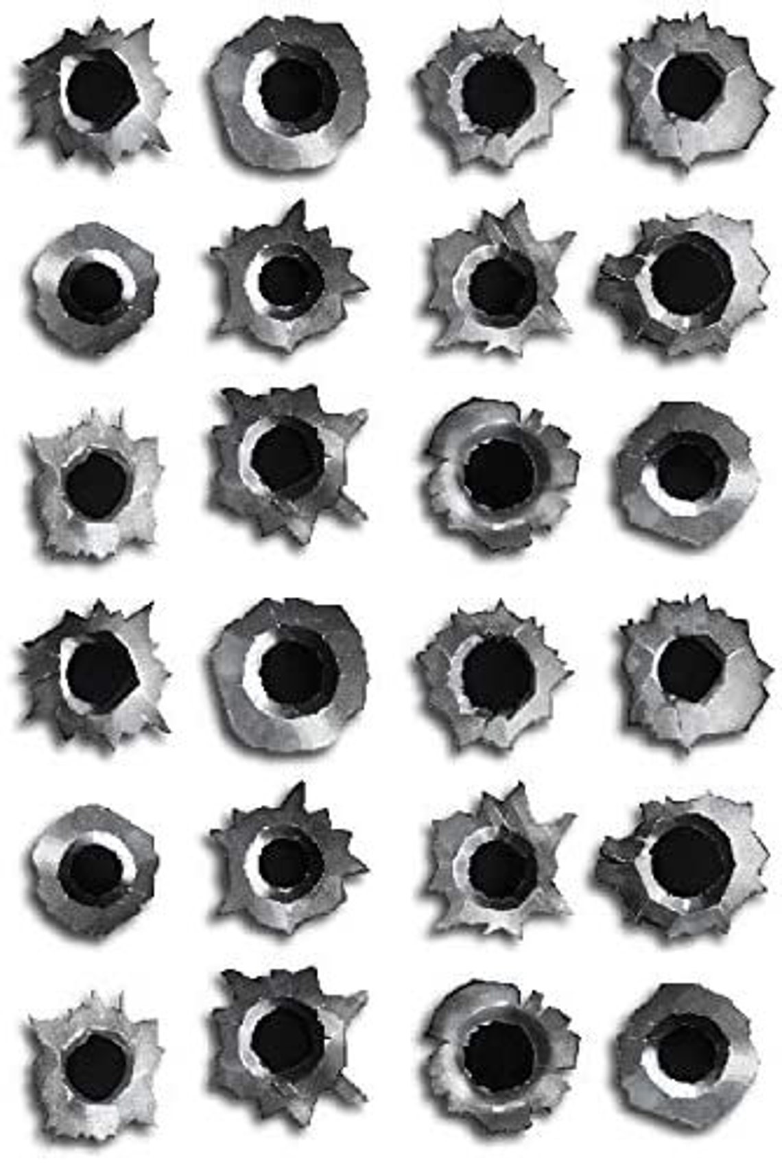 Fake Realistic Bullet Hole 3M Vinyl Sticker Decal 24 Pack Peel - Etsy