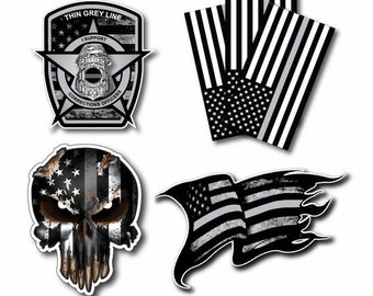 Thin Grey Line Decal - Etsy