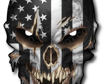 Reflective Skull Decal | Etsy