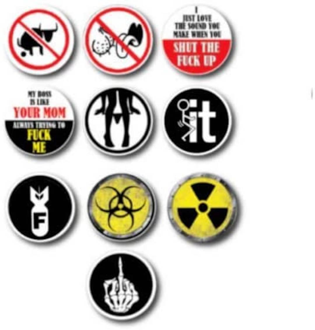 10 Pack of Hilarious Crude Humor Hard Hat Decals Stickers Toolbox Funny ...