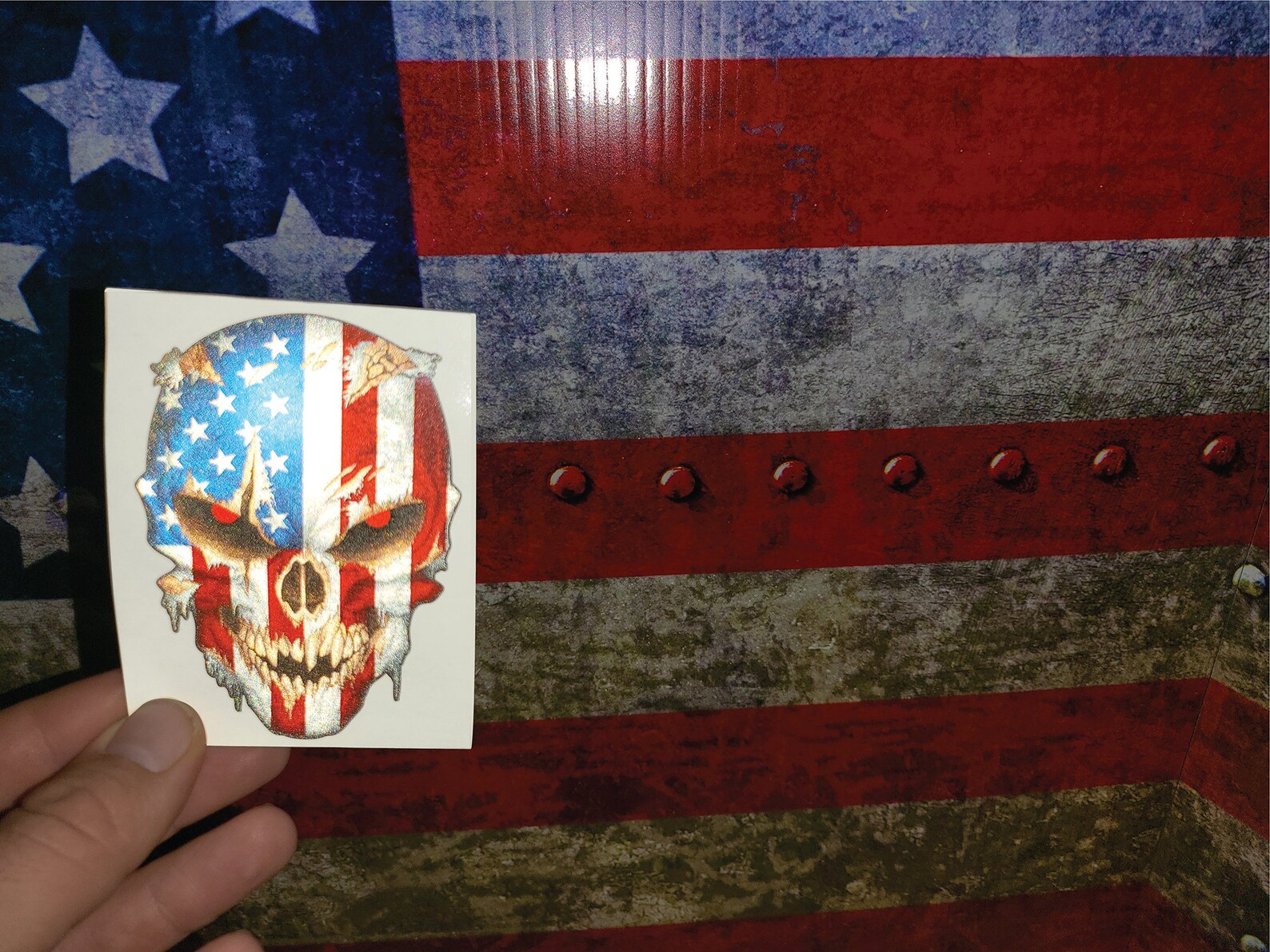 American Flag Skull Reflective 3M Decal Sticker Car Truck | Etsy