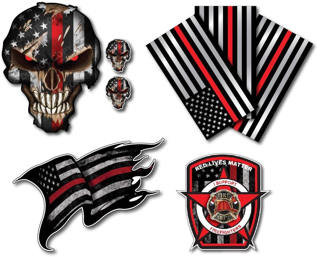 Variety Pack of Thin Red Line Firefighter Fire Department Fire Truck ...